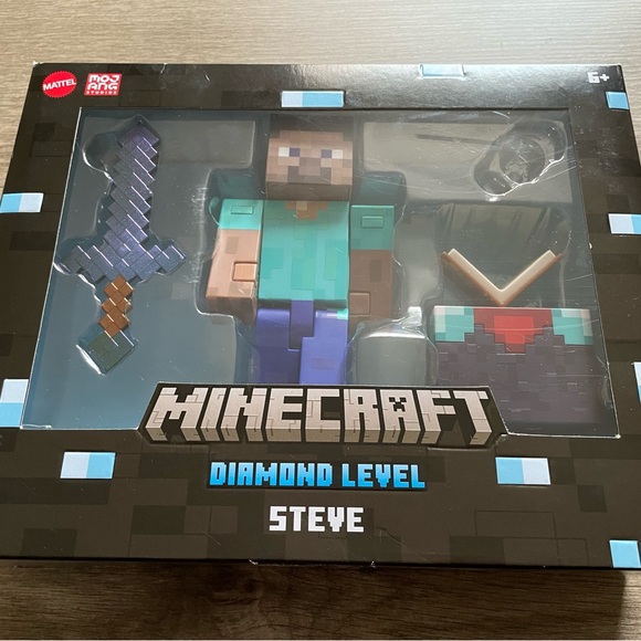 Mattel | Toys | Minecraft Diamond Level Steve | Poshmark